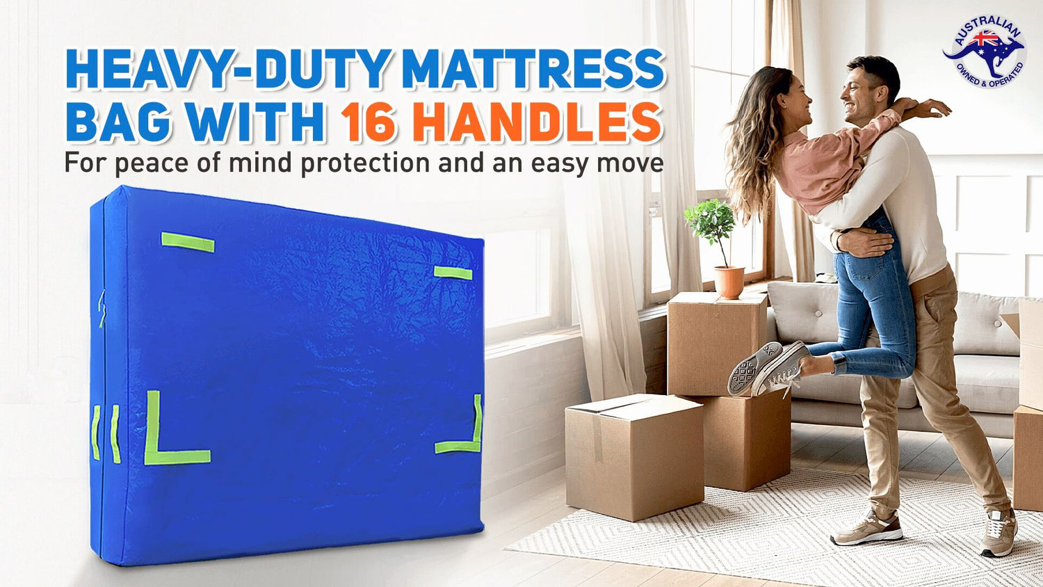 Unrivalled Extra Heavy-Duty Mattress Bags With 16 Handles